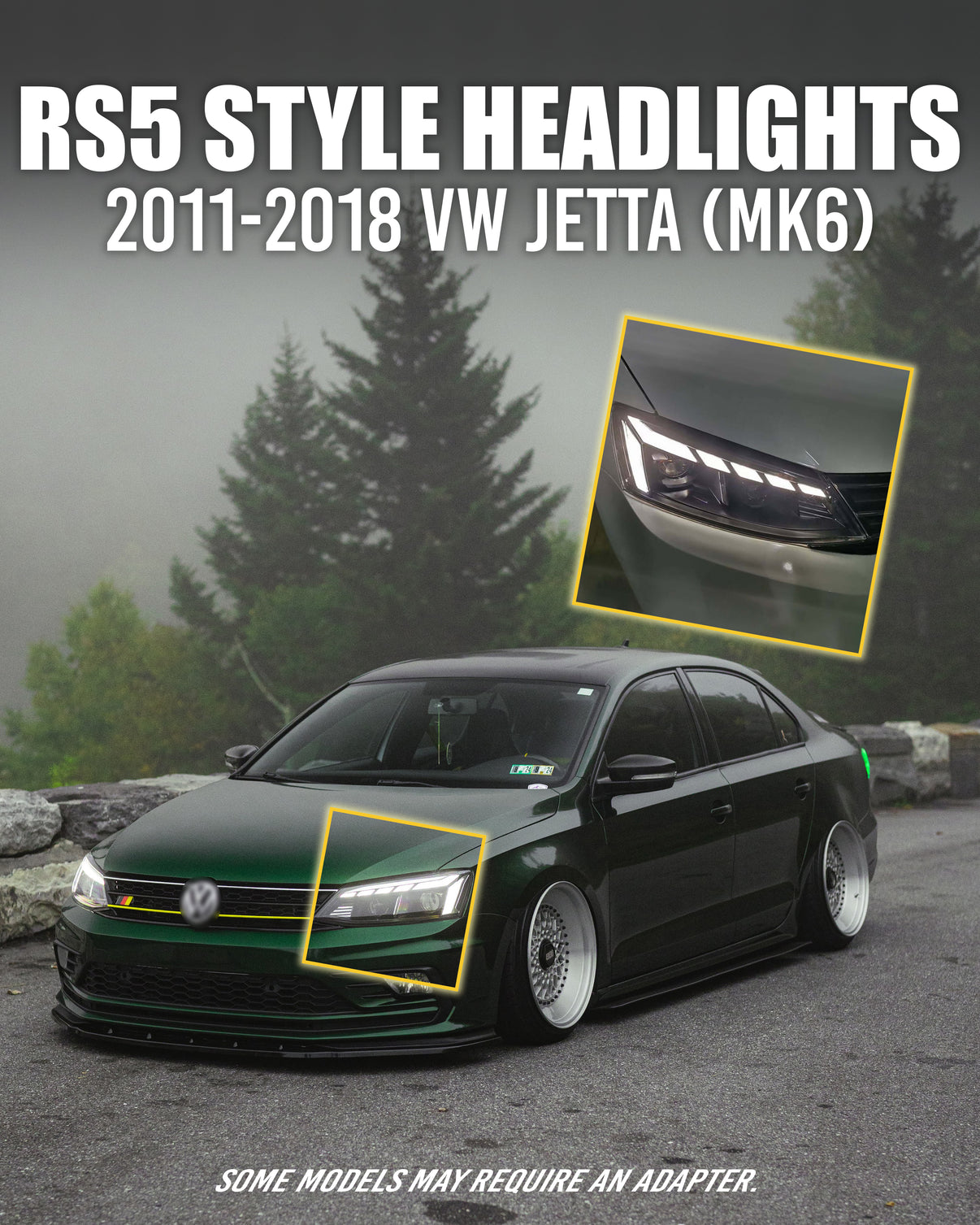 EuroLab RS5 Headlights for Jetta 2011-2018